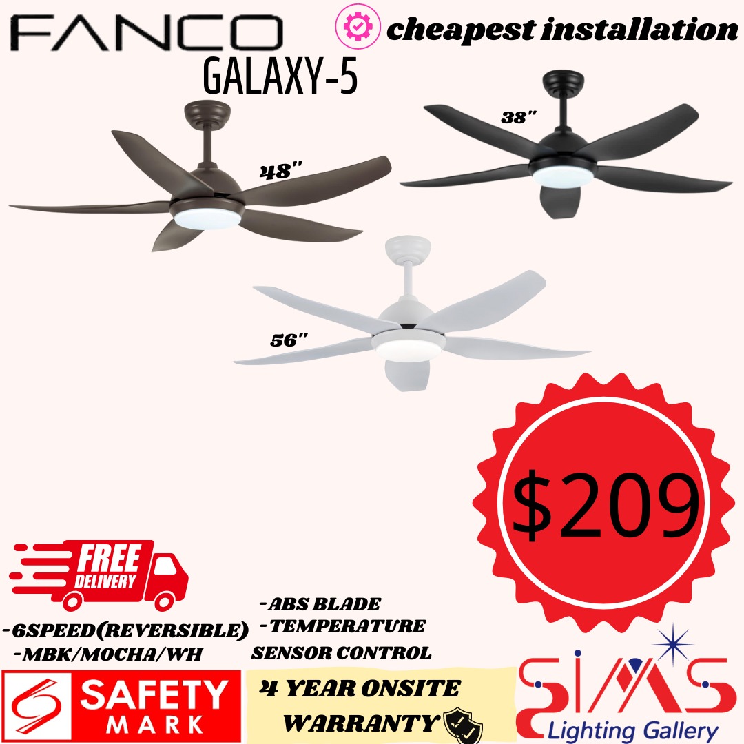 FANCO GALAXY-5, Furniture & Home Living, Lighting & Fans, Fans on Carousell