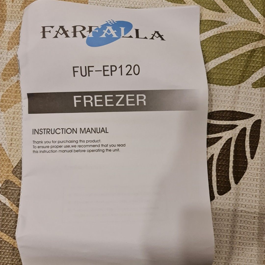 Farfalla Upright Freezer 120L, TV & Home Appliances, Other Home ...