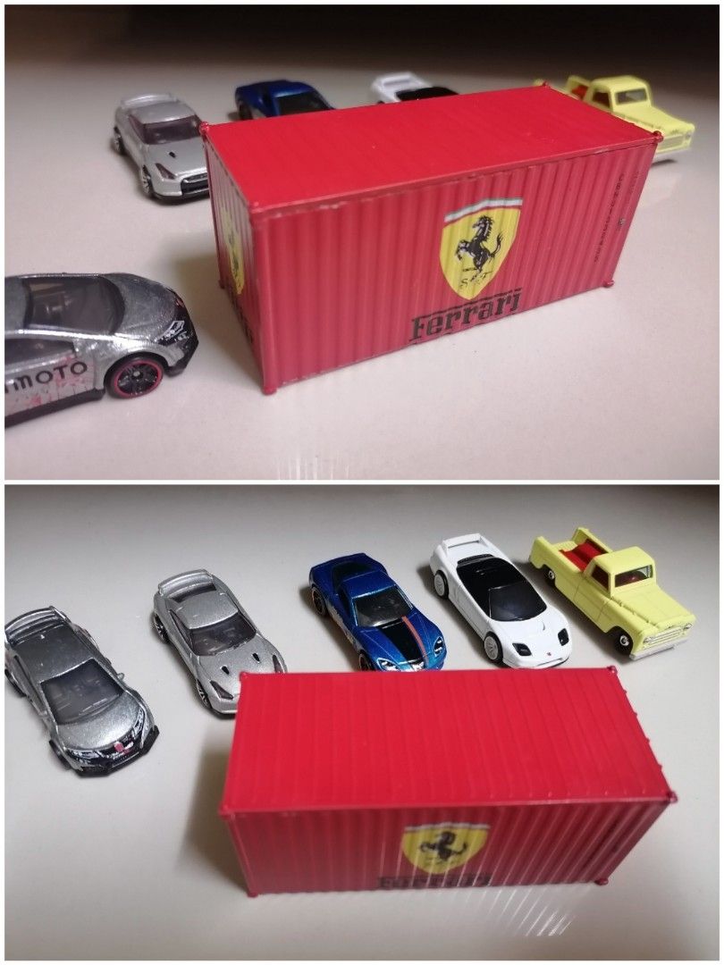 First Container Model 1/64 20-Foot Container Model - Ferrari - Red ...