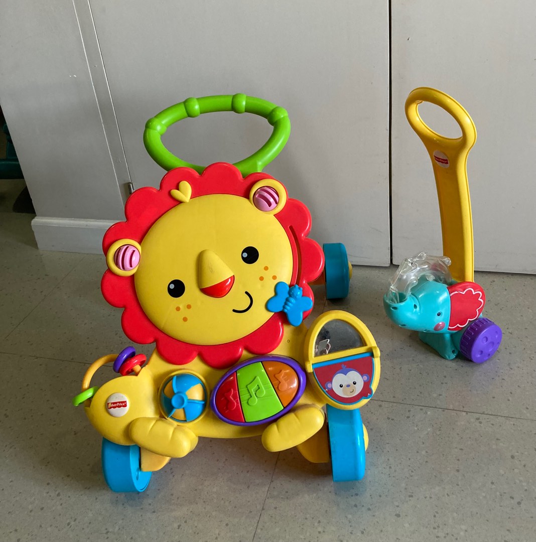 Fisher Price Lion Walker & Elephant Walker (Bundle), Babies & Kids ...