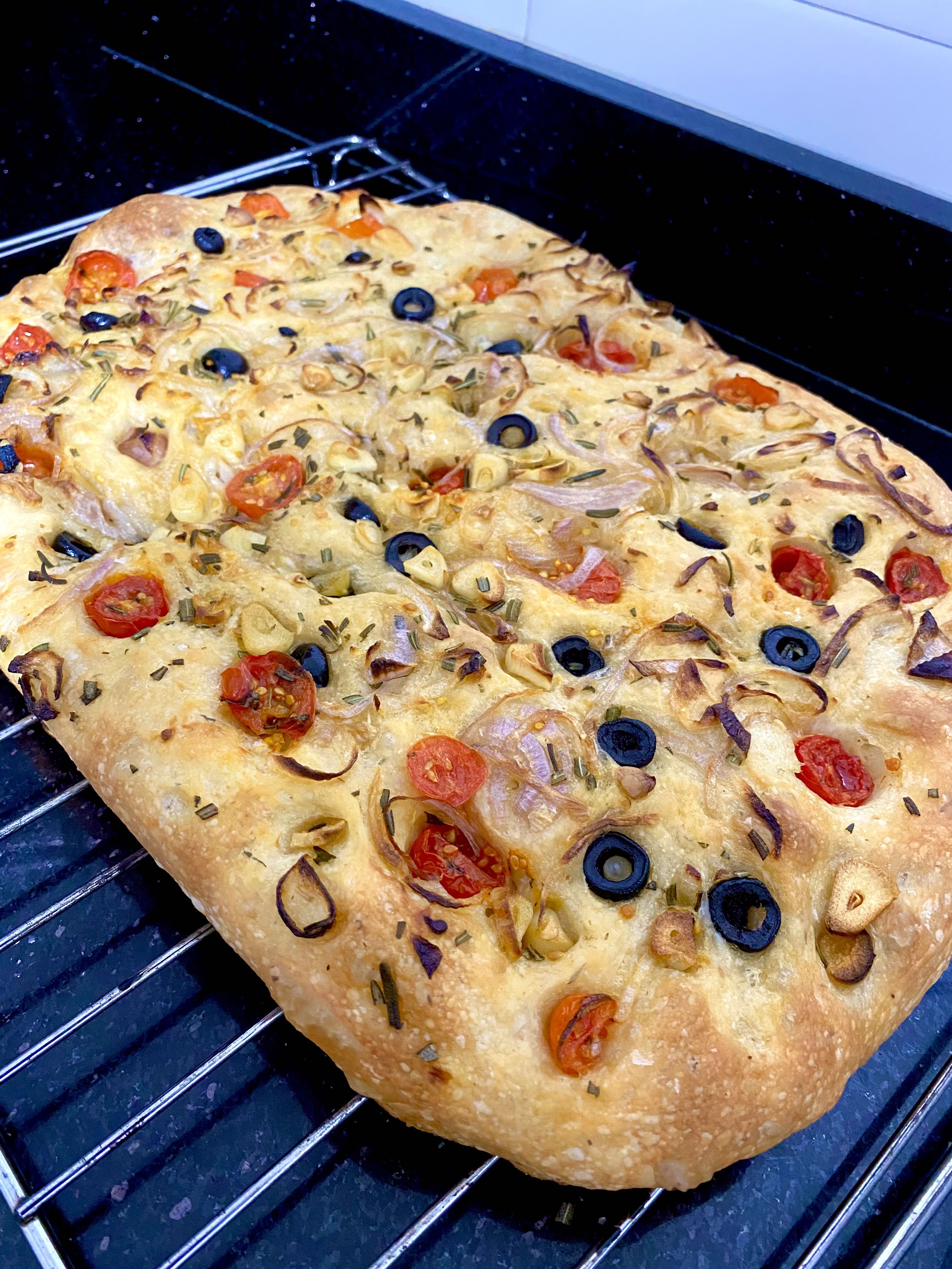 Focaccia Bread Rosemary/Focaccia with toppings, Food & Drinks, Homemade ...