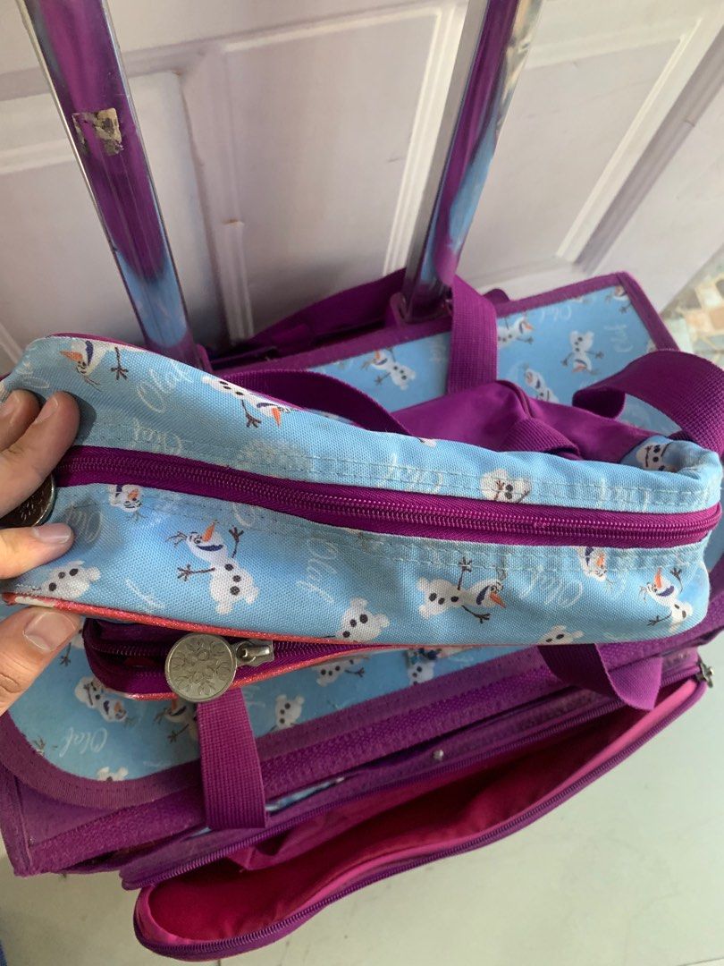 Frozen elsa and anna Trolley Bag, Babies & Kids, Babies & Kids Fashion ...