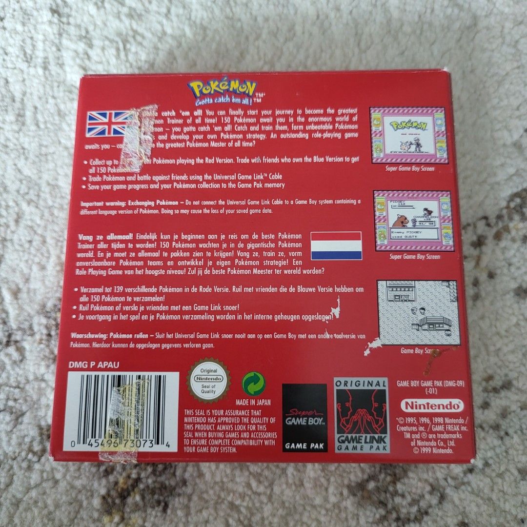 Gameboy Pokemon Red Boxed CIB, Video Gaming, Video Games, Nintendo on ...