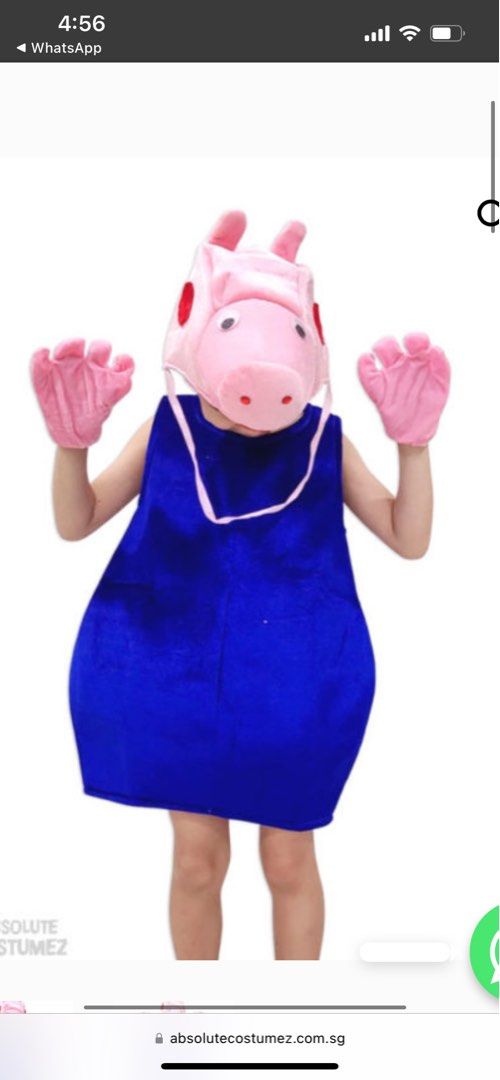 George (peppa pig) costume, Hobbies & Toys, Toys & Games on Carousell