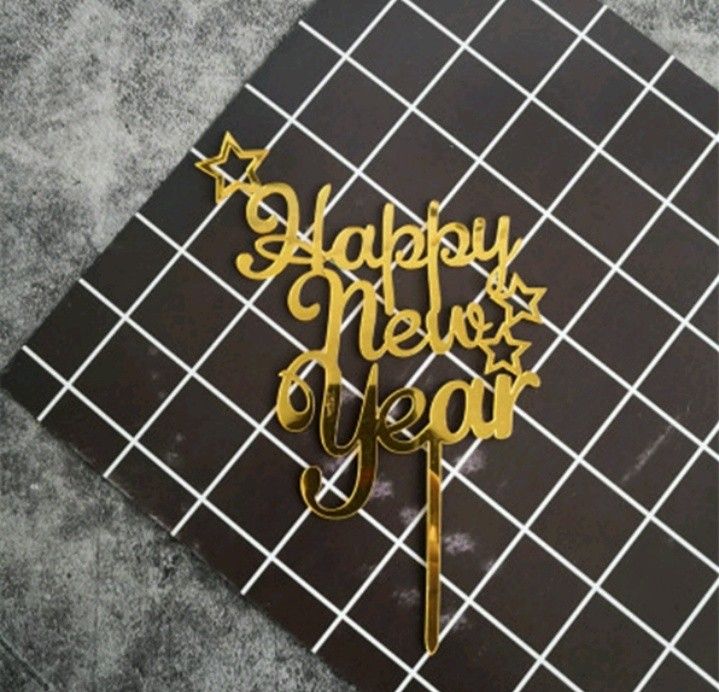 HAPPY NEW YEAR CAKE TOPPER, Hobbies & Toys, Stationary & Craft ...
