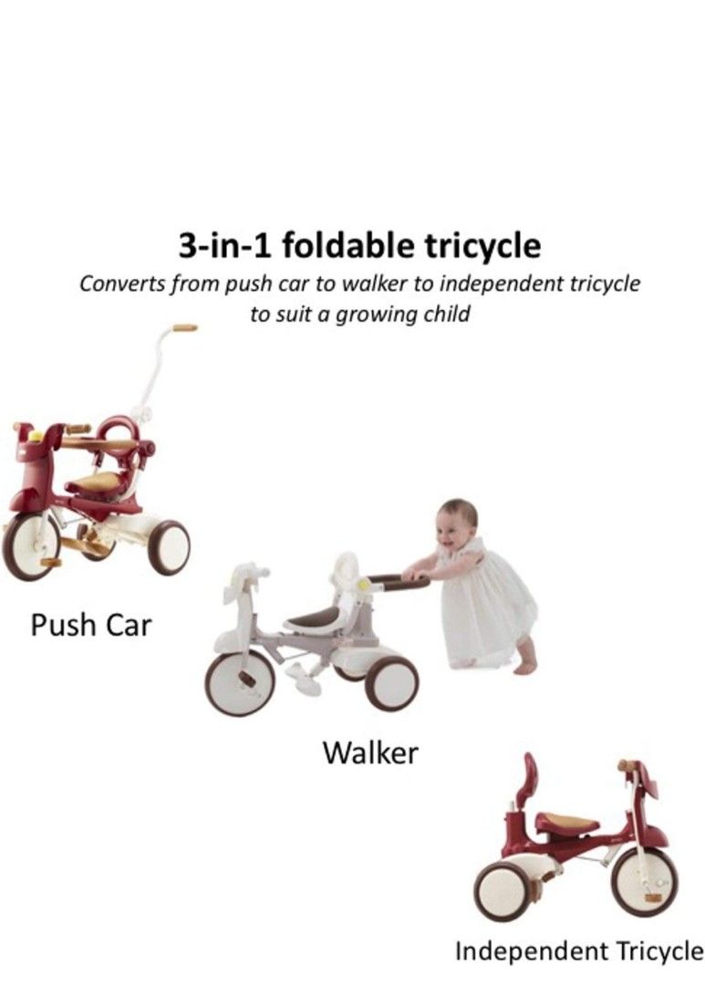 iimo Folding Tricycle for kids, Babies & Kids, Going Out, Other Babies Going Out Needs on Carousell