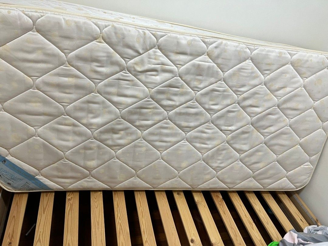 Ikea Espevar single bed with Memotum Mattress, 傢俬＆家居, 傢俬, 床架及床褥 - Carousell