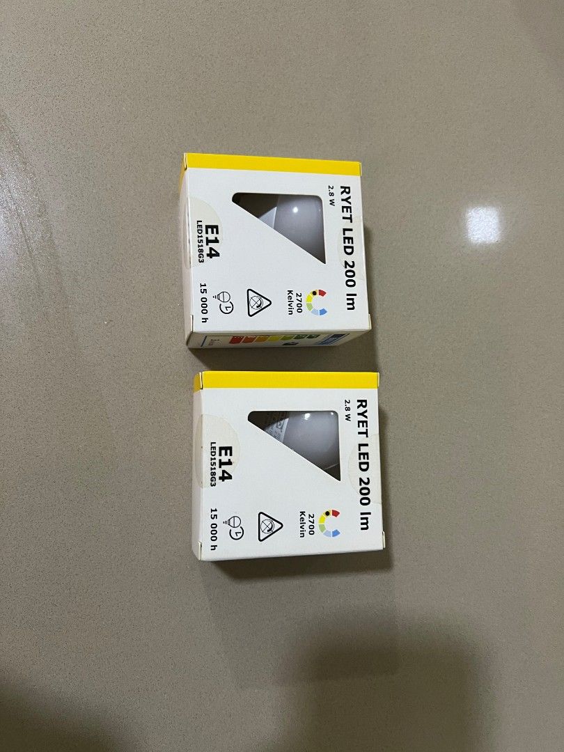 2 boxes IKEA LED light bulb, TV & Home Appliances, Electrical, Adaptors ...