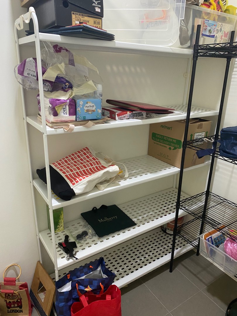 Ikea white storage rack shelf, Furniture & Home Living, Furniture ...
