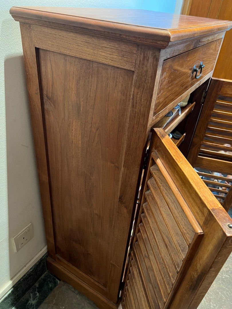 Indonesian Teak shoe cabinet. Excellent condition., Furniture & Home ...