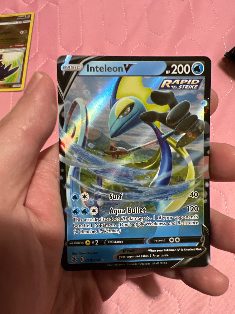 Inteleon V Pokemon Card, Hobbies & Toys, Toys & Games on Carousell