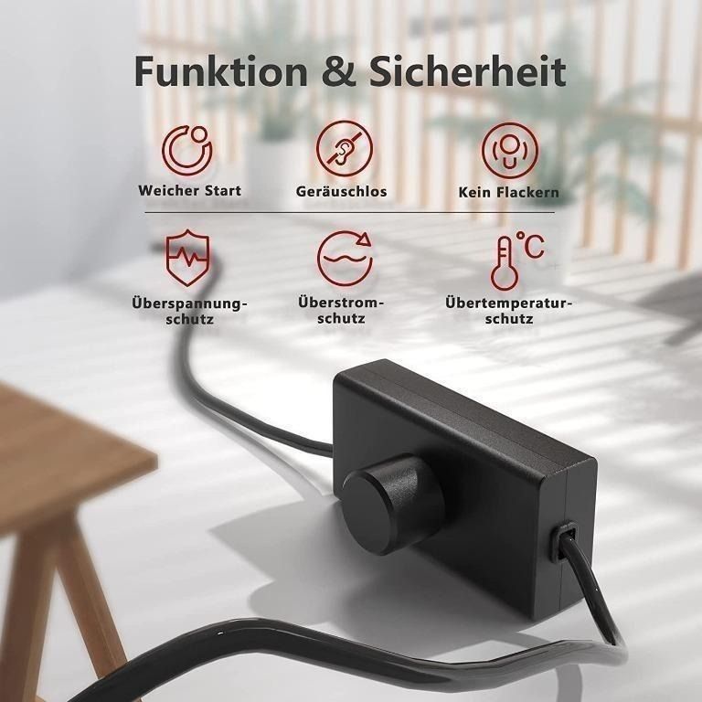 iolloi LED Dimmer, Phase Control Cord Dimmer Rotary Dimmer for Dimmable ...