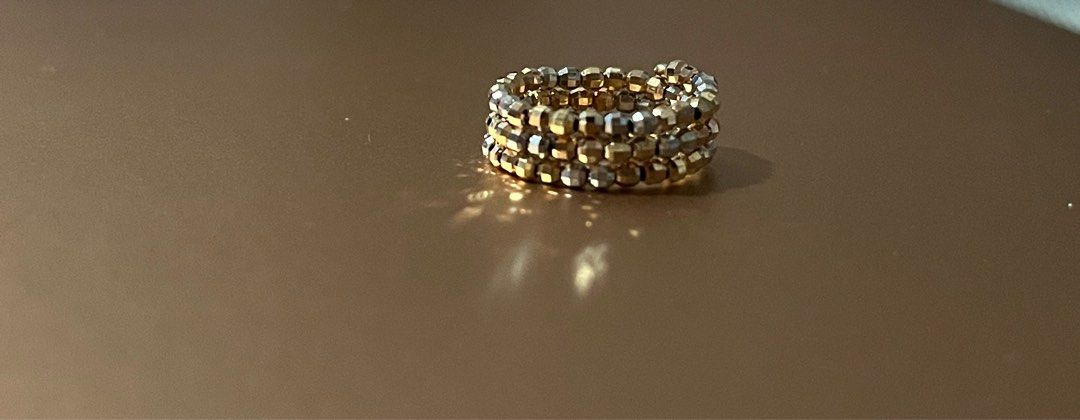 k18 japan gold flexible mirror ball 3 day ring, Women's Fashion ...