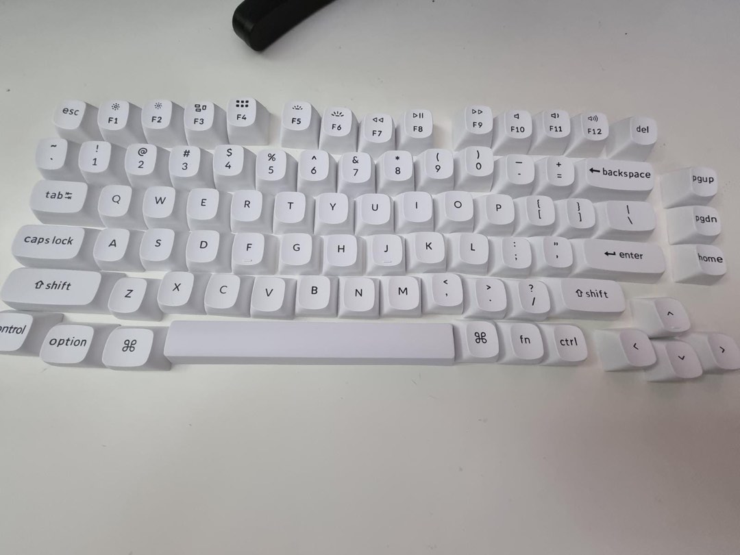 Keychron OSA profile black on white keycap for mechanical keyboard akko ...
