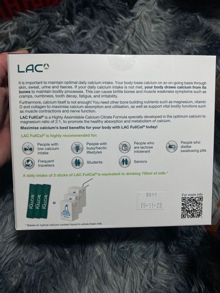 LAC FULLCAL CALCIUM, Health & Nutrition, Health Supplements, Vitamins ...