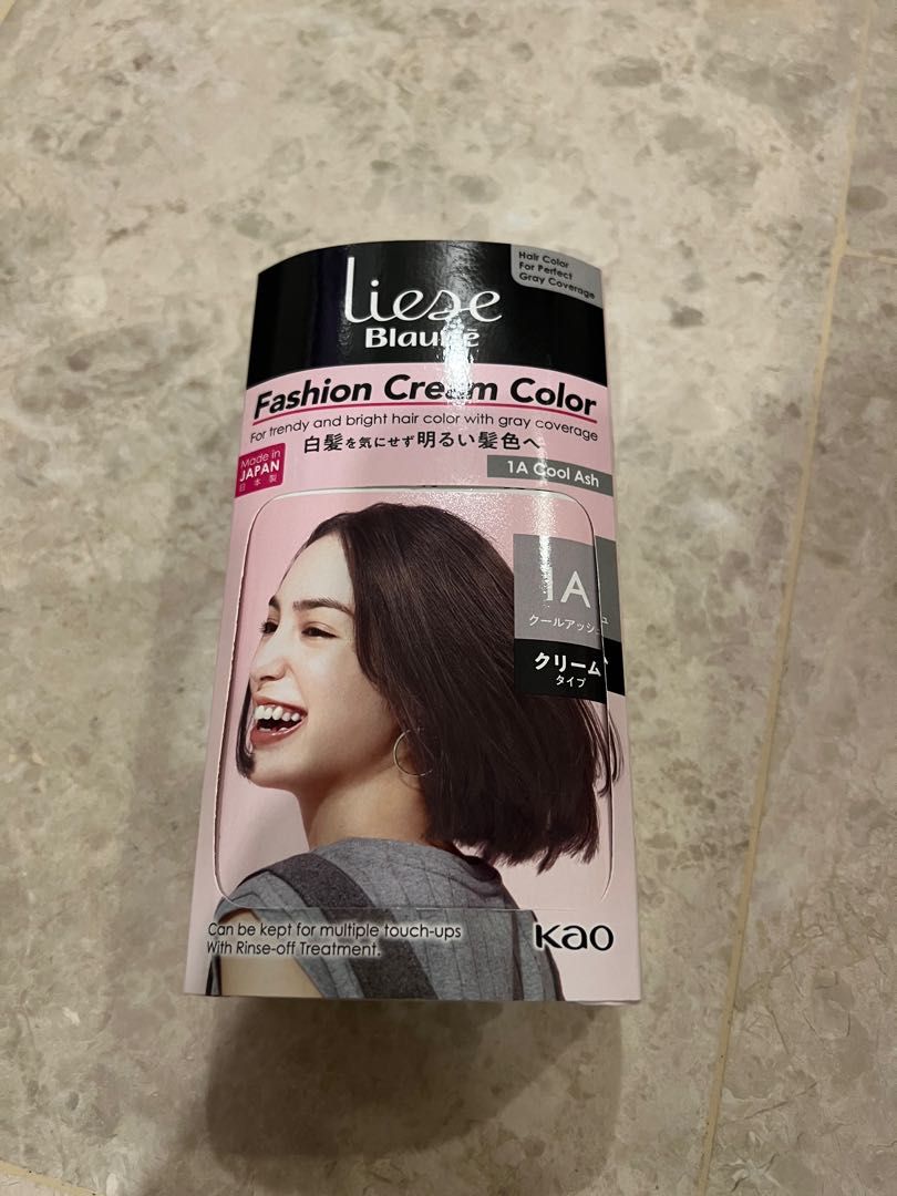 Liese balune fashion cream color hair dye in 1A Cool Ash (gray coverage ...