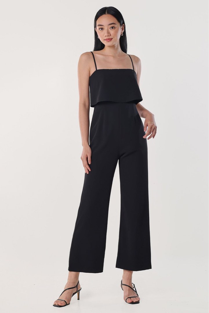 LOVET ALEXIS OVERLAY JUMPSUIT (BLACK), Women's Fashion, Dresses & Sets, Jumpsuits on Carousell
