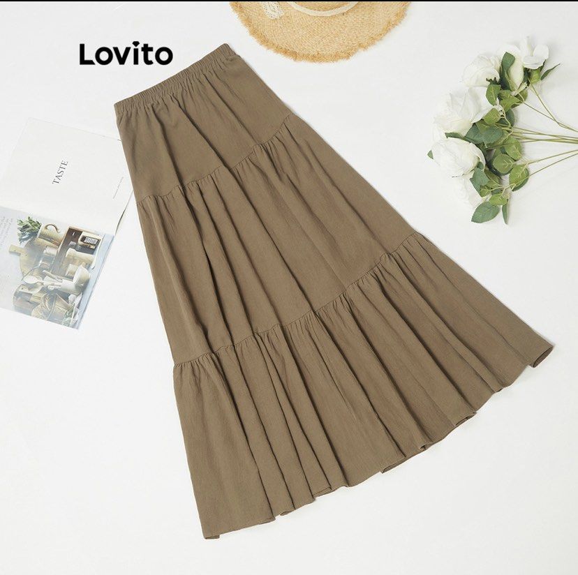 Lovito Maxi Skirt, Women's Fashion, Bottoms, Skirts on Carousell