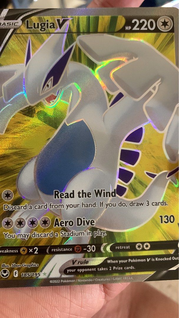 Lugia v full art, Hobbies & Toys, Toys & Games on Carousell