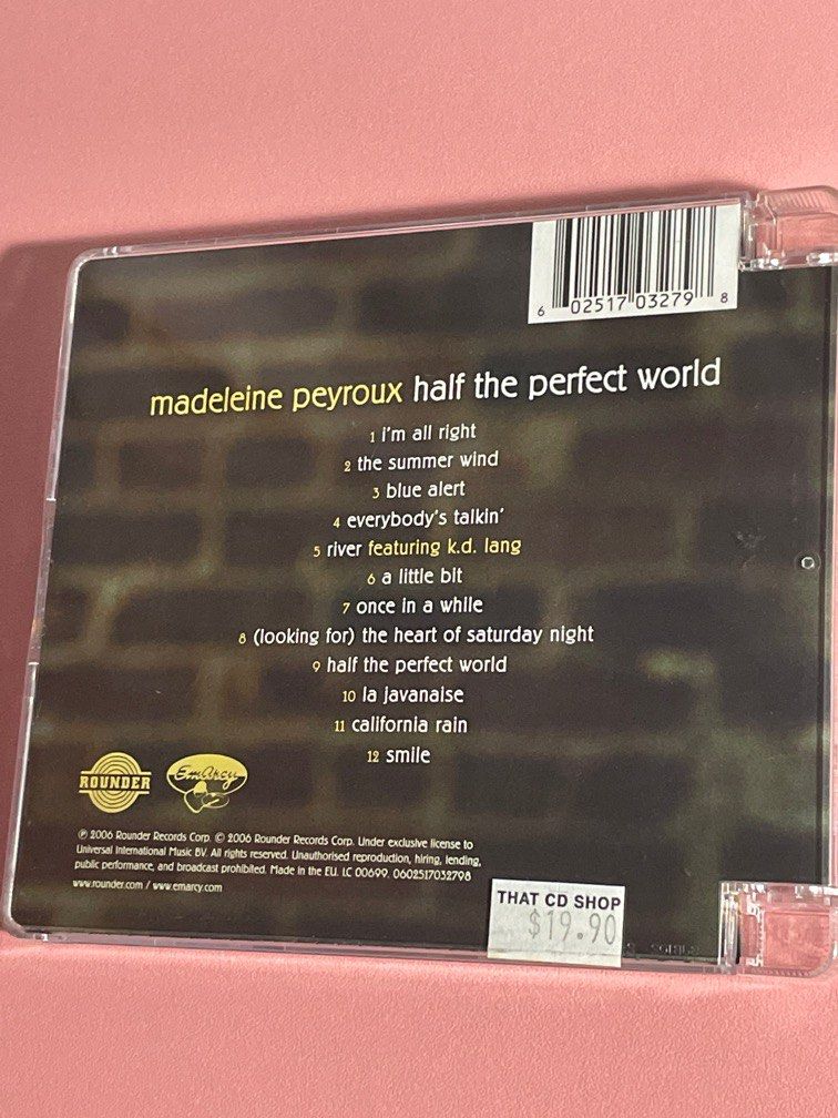Madeleine peyroux-Half the perfect world, Hobbies & Toys, Music & Media ...