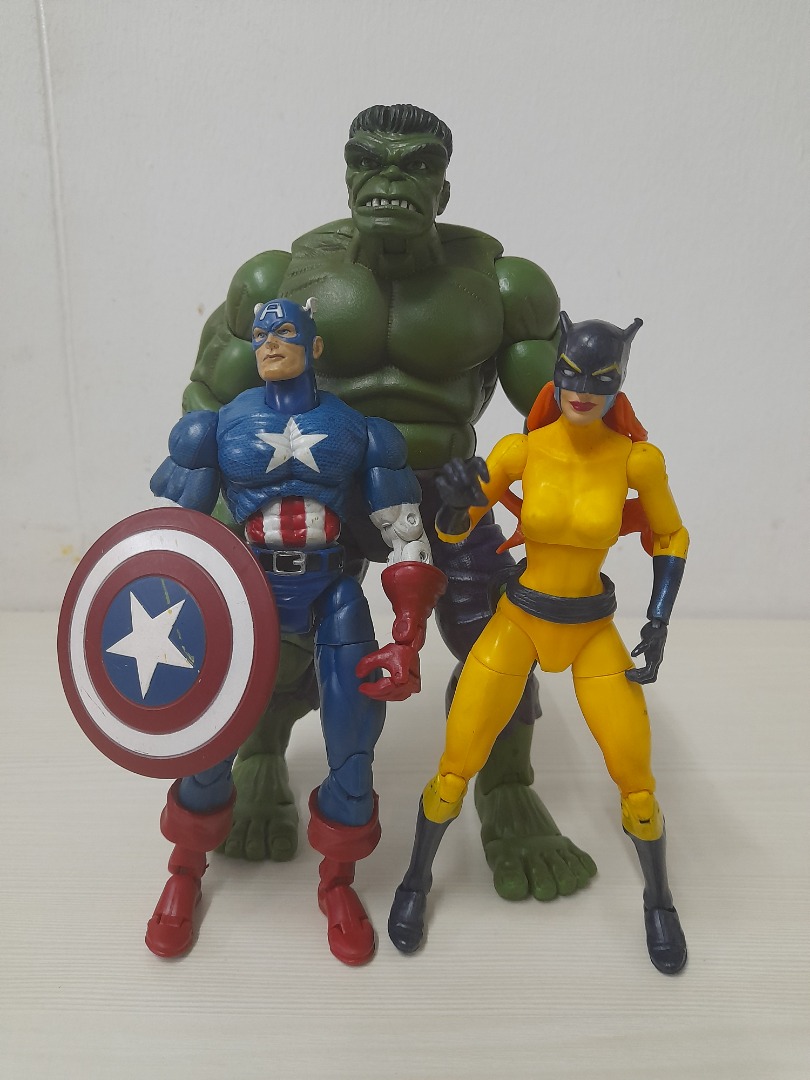 Marvel Legends Hulk Captain America Hellcat Defenders Set, Hobbies ...