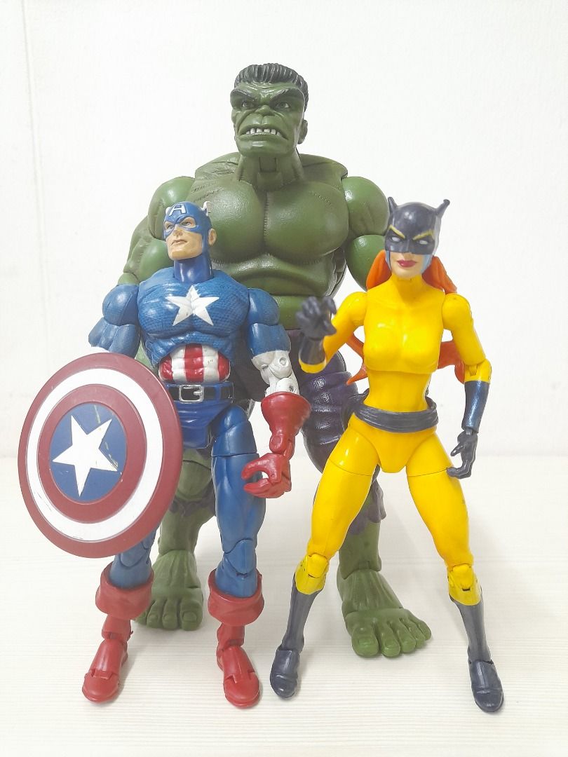 Marvel Legends Hulk Captain America Hellcat Defenders Set, Hobbies ...