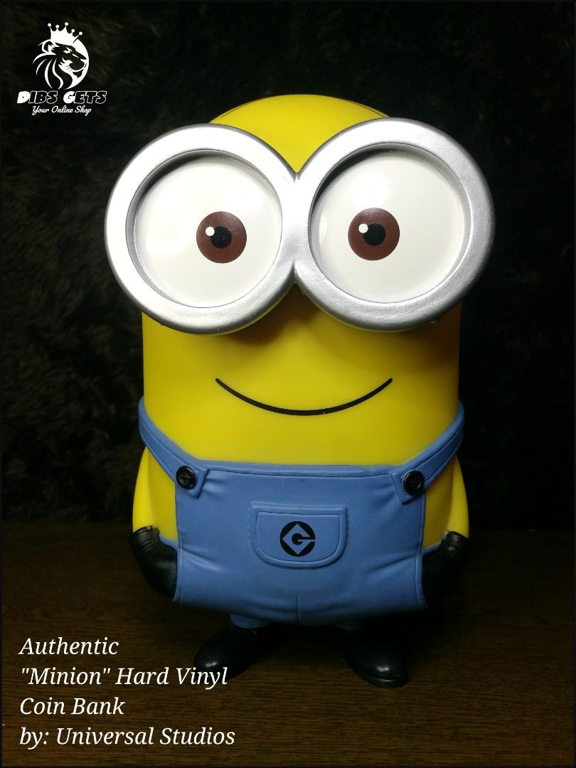 Minion Coin Bank, Hard Vinyl by: Universal Studios, Hobbies & Toys ...