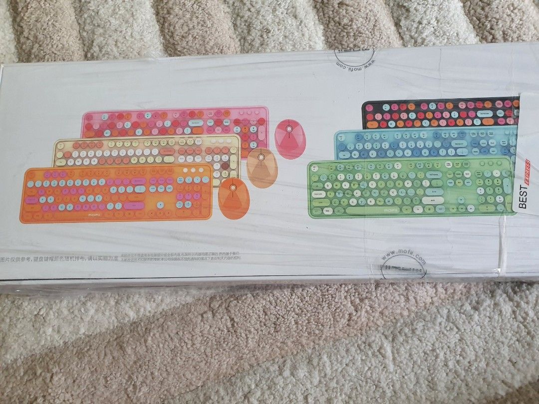 Moffi Wireless Multi-colour Keyboard and Mouse, Computers & Tech, Parts ...