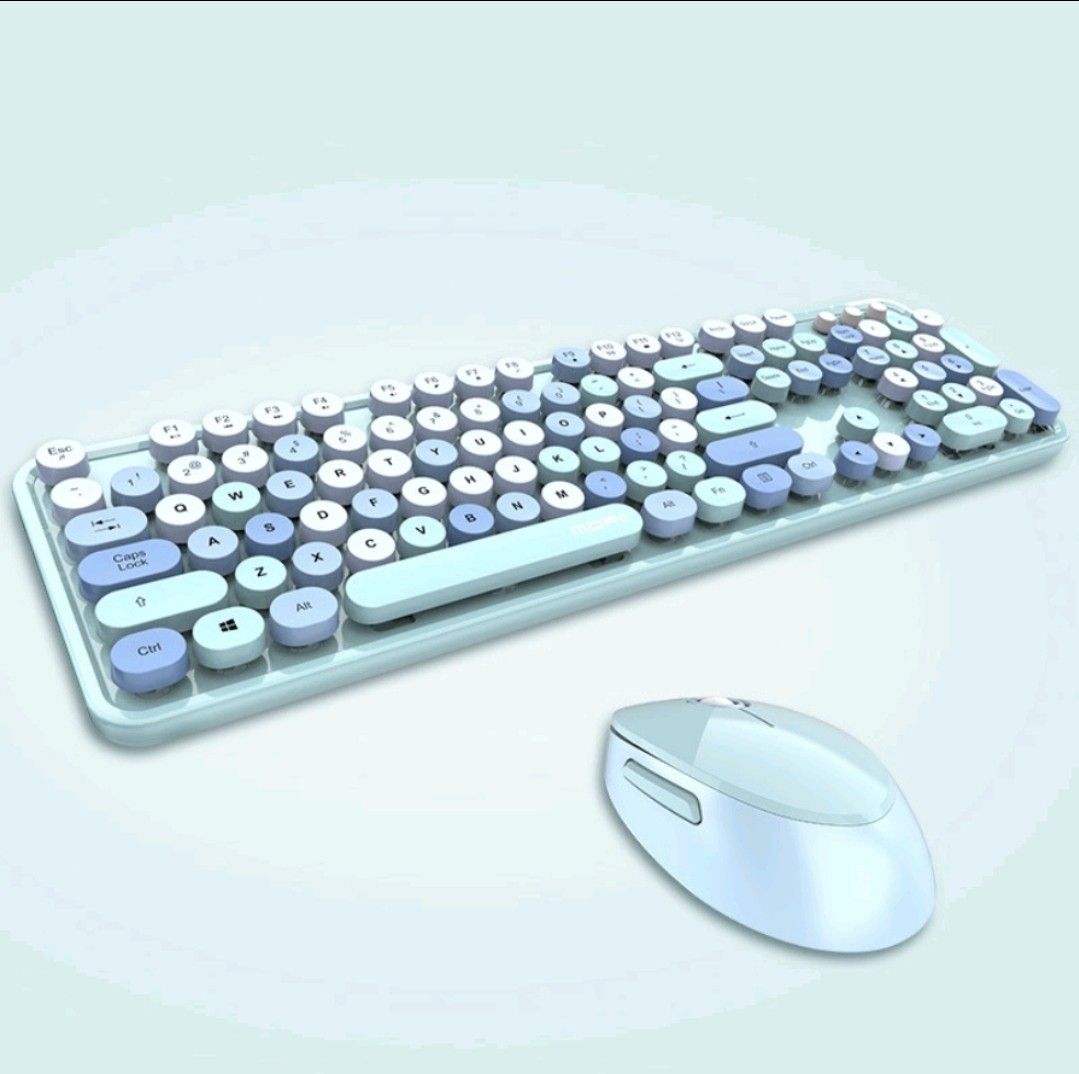 Moffi Wireless Multi-colour Keyboard and Mouse, Computers & Tech, Parts ...