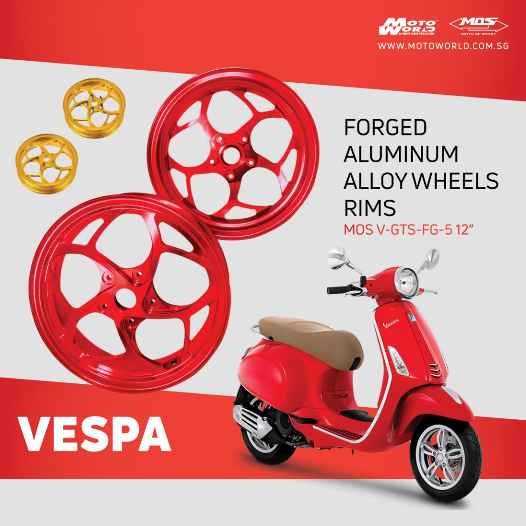 MOS Forged Aluminum Alloy Wheels Rims for Vespa Wheelset, Motorcycles ...