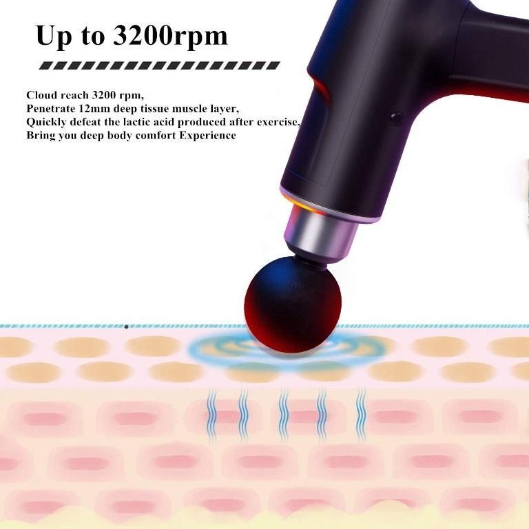 Muscle Massage Gun, Deep Tissue Muscle Massager Gun with 6 Adjustable ...