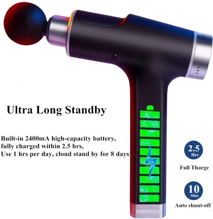 Muscle Massage Gun, Deep Tissue Muscle Massager Gun with 6 Adjustable ...