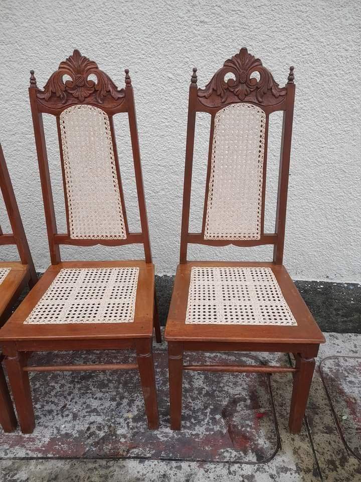 Narra Dining Chairs with Solihiya, Furniture & Home Living, Furniture ...