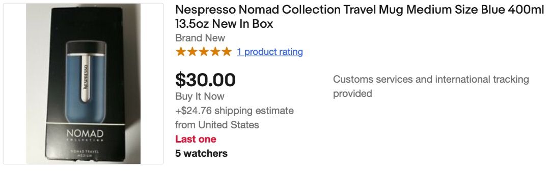 Nespresso Nomad Collection - Medium Navy, Furniture & Home Living ...