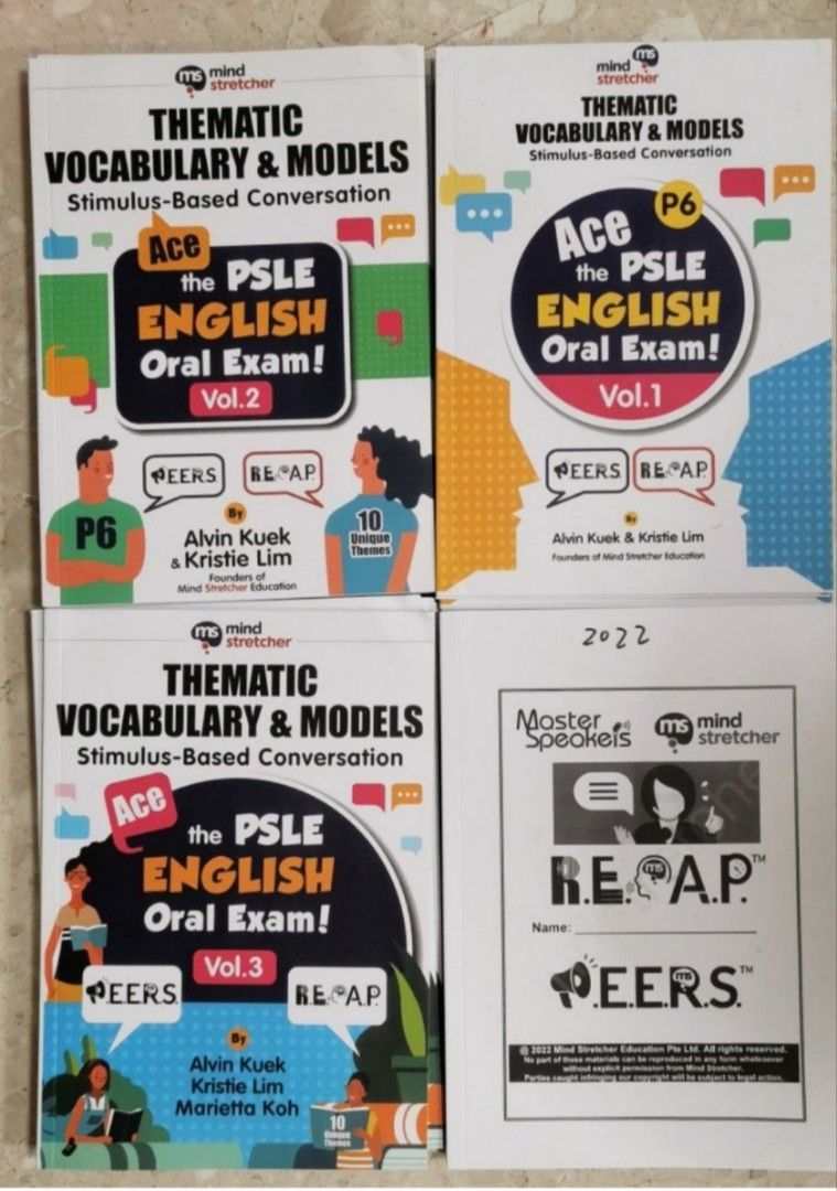 NEW version PSLE English ms ORAL EXAM 4 books primary English study ...