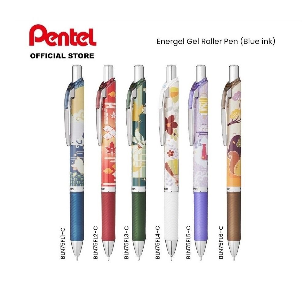 [NEW][LAST 3 SETS] PENTEL ENERGEL | AUTUMN PATTERN 2022 | 0.5mm | BLUE INK | LTD EDITION ...