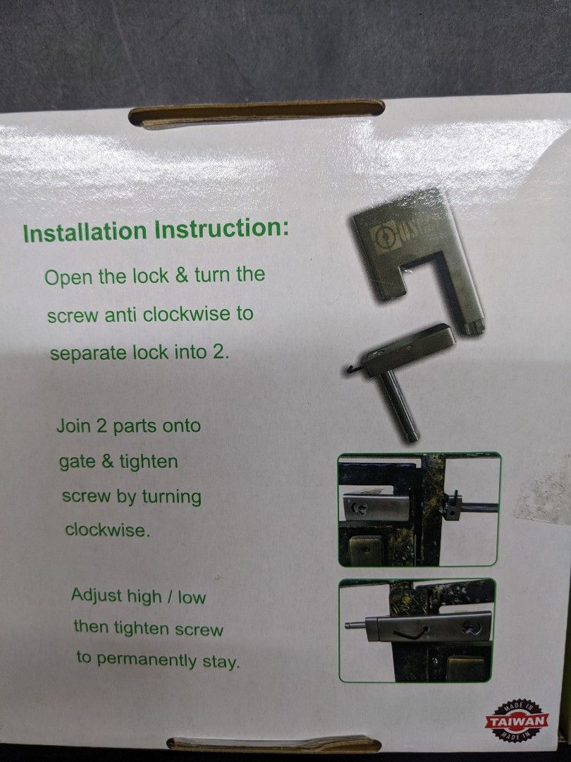 Newton HDB Gate Lock (Not Chairo, Vanni), Furniture & Home Living ...