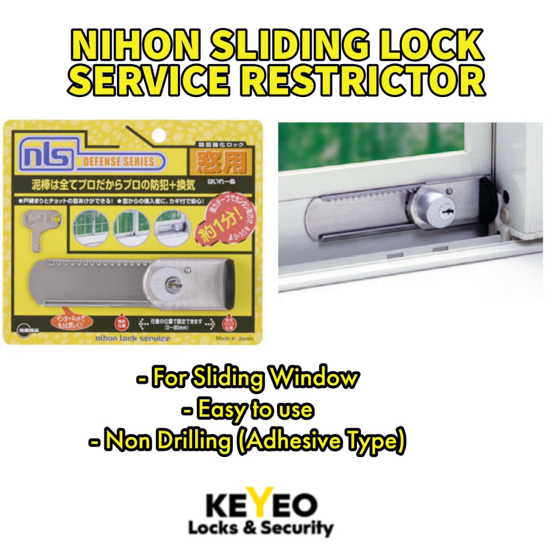 Nihon Sliding Lock Service Restrictor, Furniture & Home Living ...