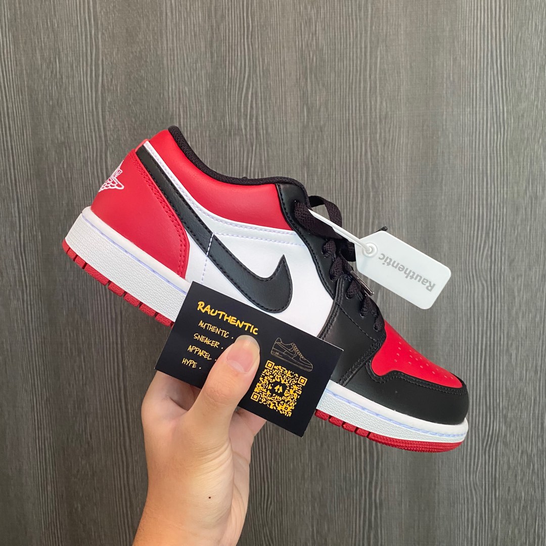 Nike Air Jordan 1 Low Bred Toe, Men's Fashion, Footwear, Sneakers on ...