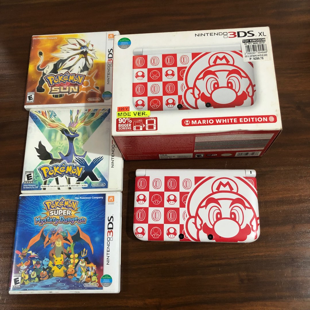 Nintendo 3DS XL Mario White Edition, Video Gaming, Video Game Consoles ...