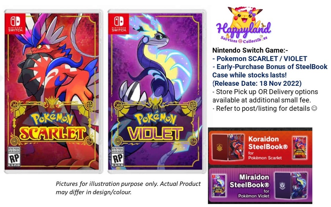 Nintendo Pokemon Scarlet / Pokemon Violet (Nintendo Switch Game), Video ...
