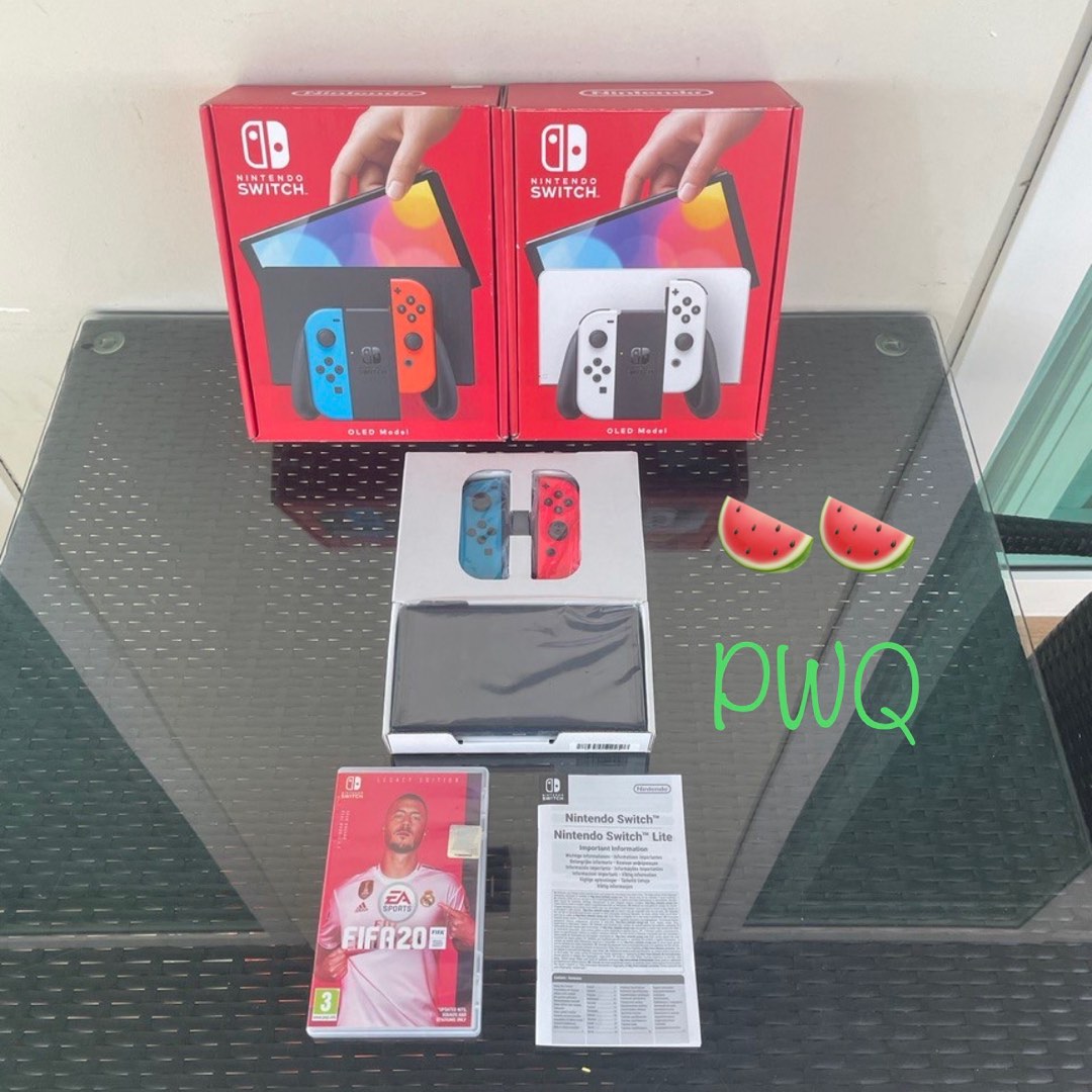 Nintendo Switch OLED Local Set White/Neon Console, Video Gaming, Video ...