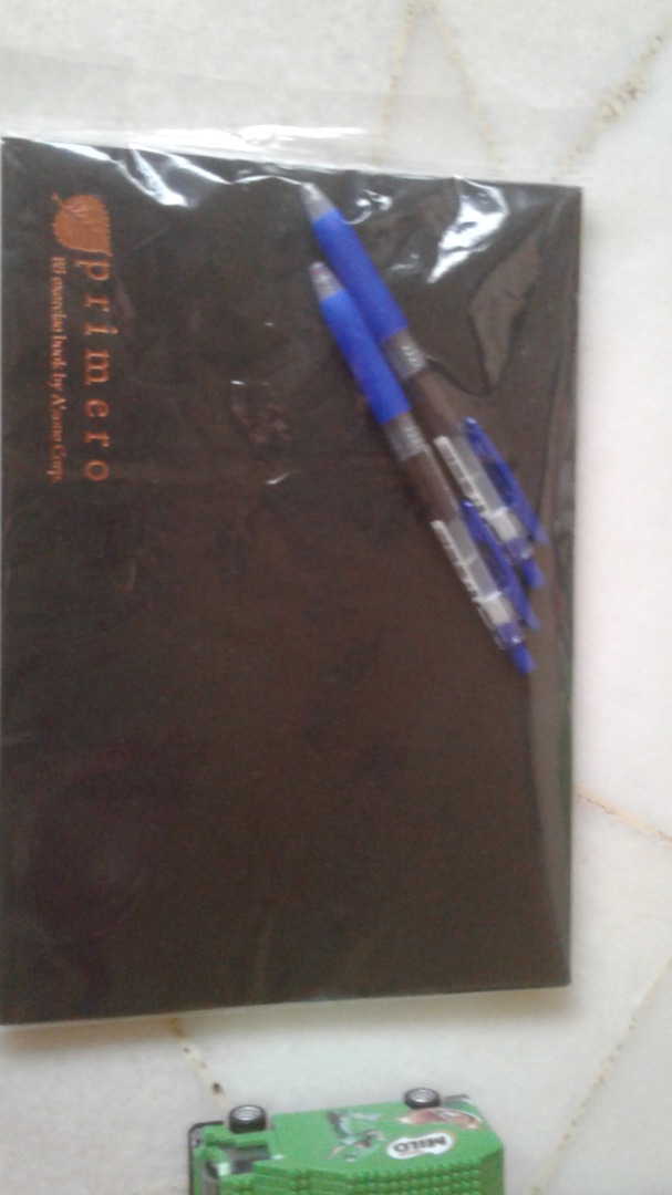 notebook+2 blue pens, Hobbies & Toys, Stationery & Craft, Other ...