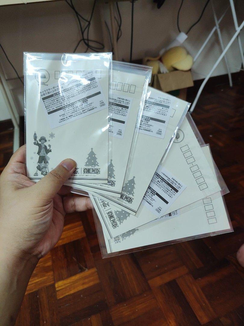 Official Coca Cola X One Piece Post Cards Set of 5 (Luffy, Zoro, Law ...