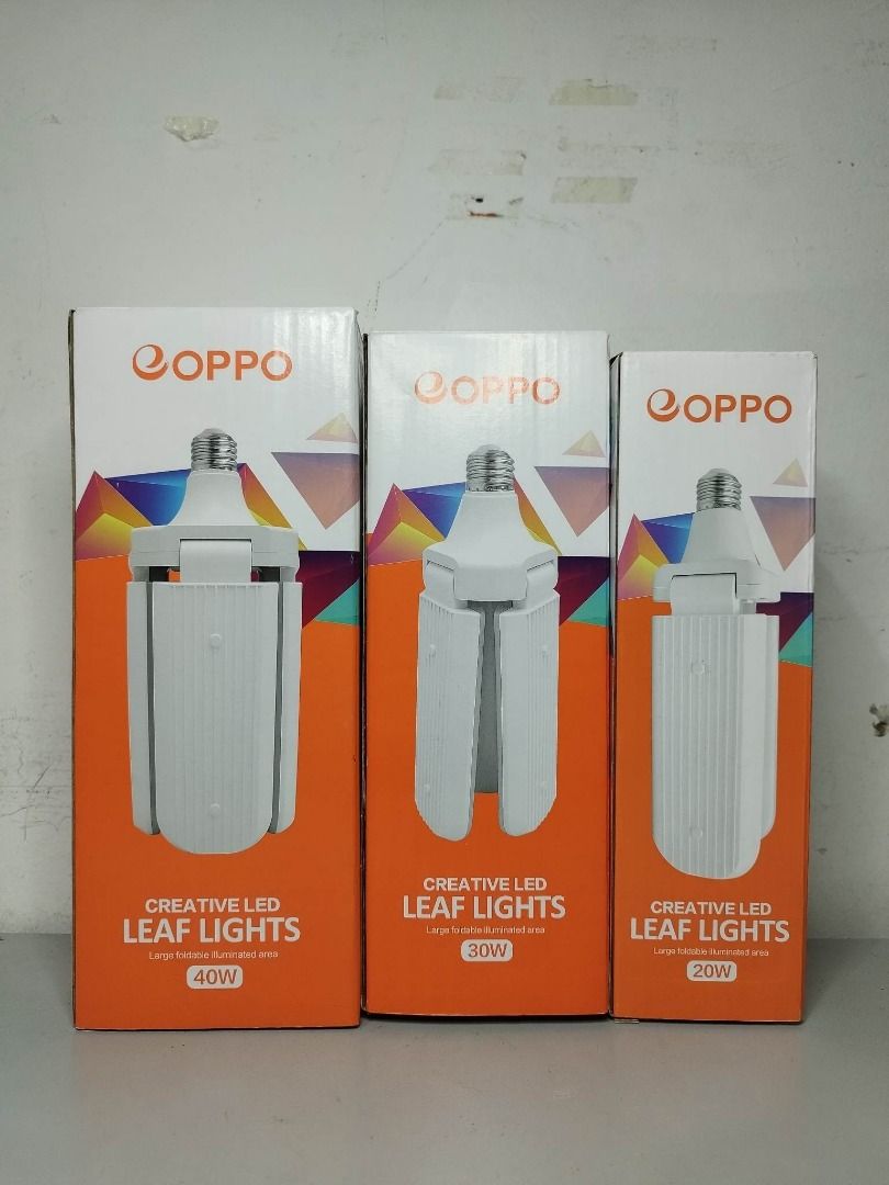 Oppo LED Leaf Lights 20/30/40W, Furniture & Home Living, Lighting & Fans, Lighting on Carousell