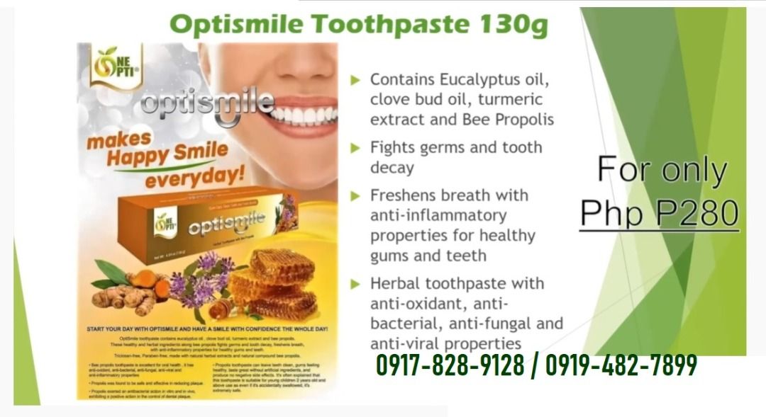 Opti Smile Herbal Toothpaste, Beauty & Personal Care, Oral Care on ...