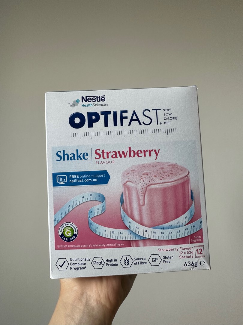 Optifast milkshake 士多啤梨味, 健康及營養食用品, 健康補充品, 健康補充品 - 保健食品，飲料和補品 - Carousell
