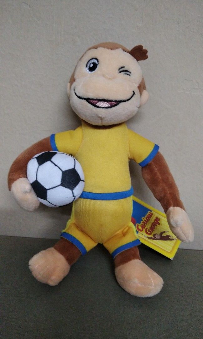 Original/Authentic - Curious George - Football Soccer - Soft Plush Toy ...
