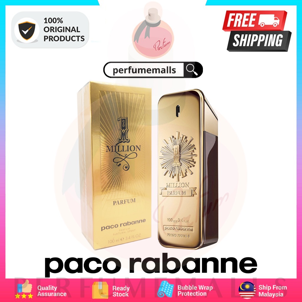Paco Rabanne 1 Million Parfum 100ml (100% Original & Authentic Official ...