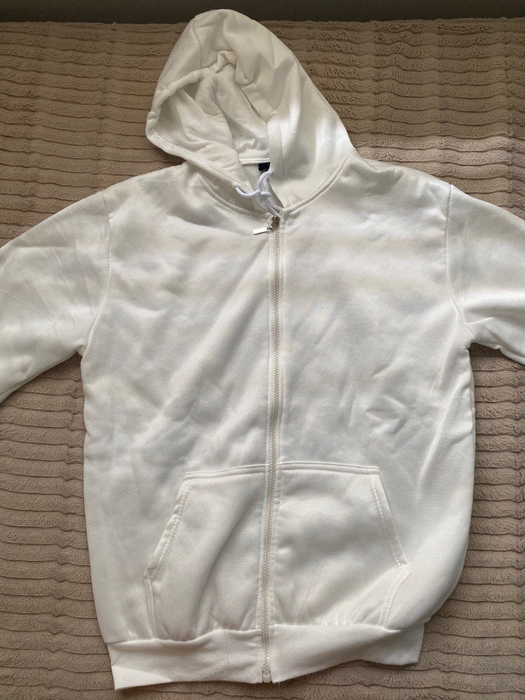 Plain white jacket, Women's Fashion, Coats, Jackets and Outerwear on ...